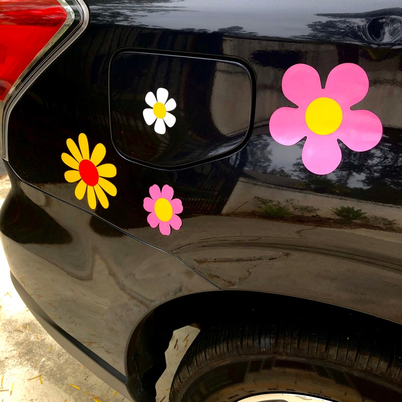 Flower Magnet Set of 7 Hippie Flower Car Magnets Removable | Etsy