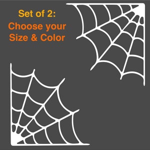 Spider Web Decal Set of 2, Spider Web Stickers, Spider Web Car Sticker ...