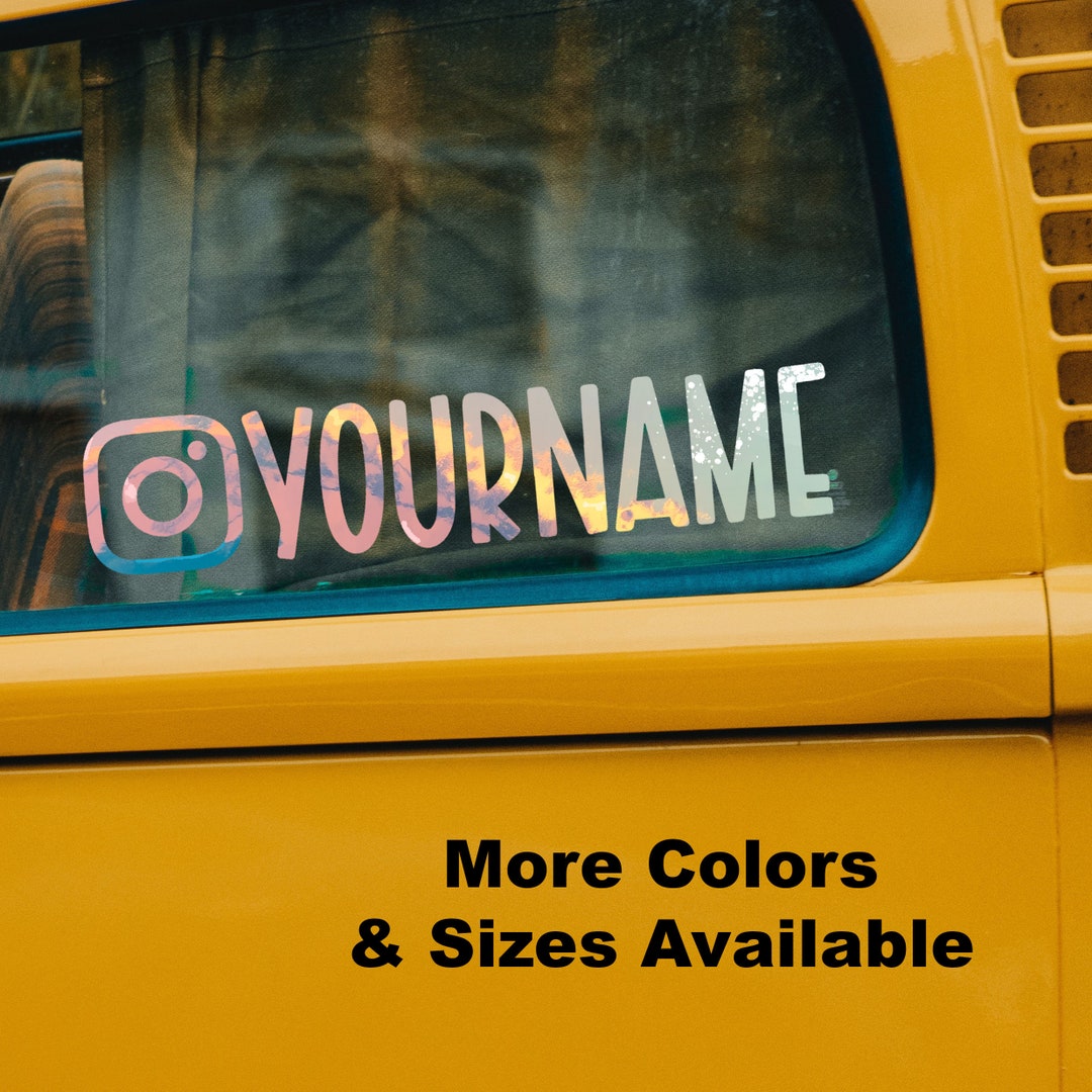 Custom Instagram Decals 2" to 24" Custom Car Sticker, Personalized ...