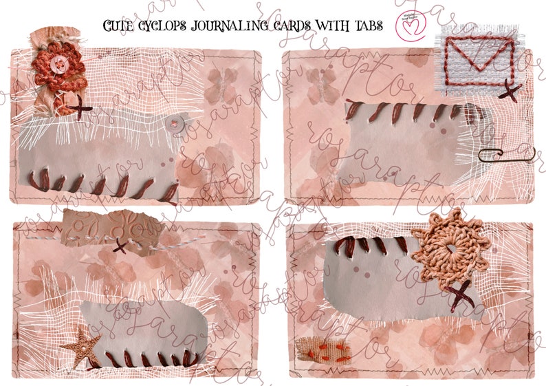 Cute Cyclops Journaling Cards With Tabs TEA - Etsy