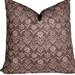 Lisa Fine Paradeiza Coco Pillow Cover BOTH SIDES Floral Pillow Brown ...