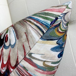 Marbled Pillow Cover Lee Jofa Taplow Spice Leaf BOTH SIDES Multi Color ...