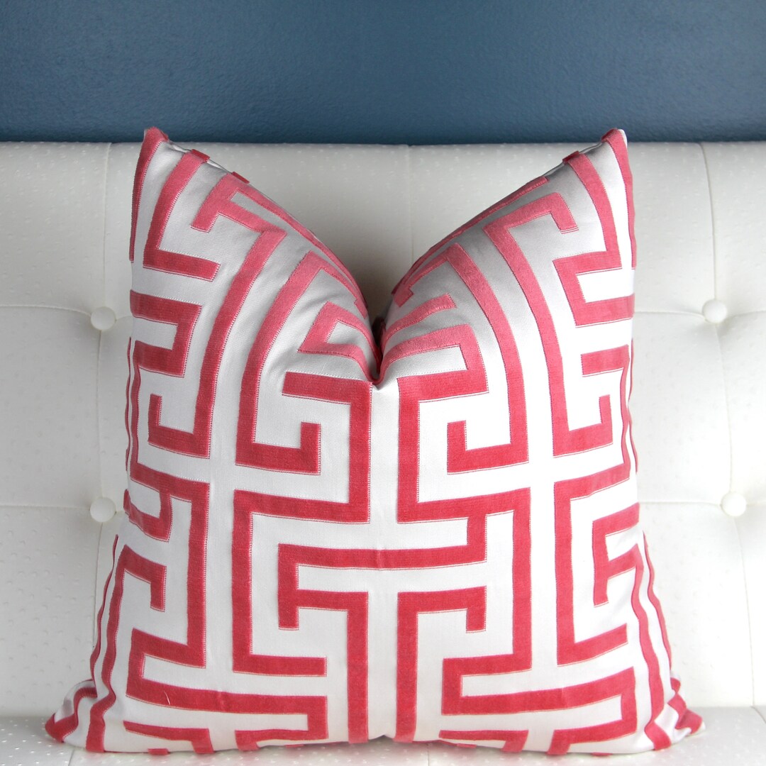 Thibaut Ming Trail Pillow Cover Chinoiserie Pillow Cover Maze Pillow ...