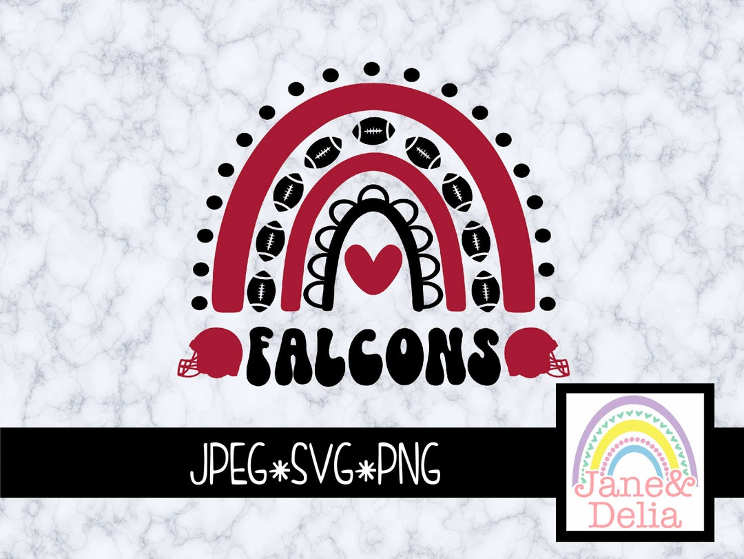 Falcons Rainbow-falcons Kids-falcons Girls Cute Falcons Shirt PNG, Svg ...