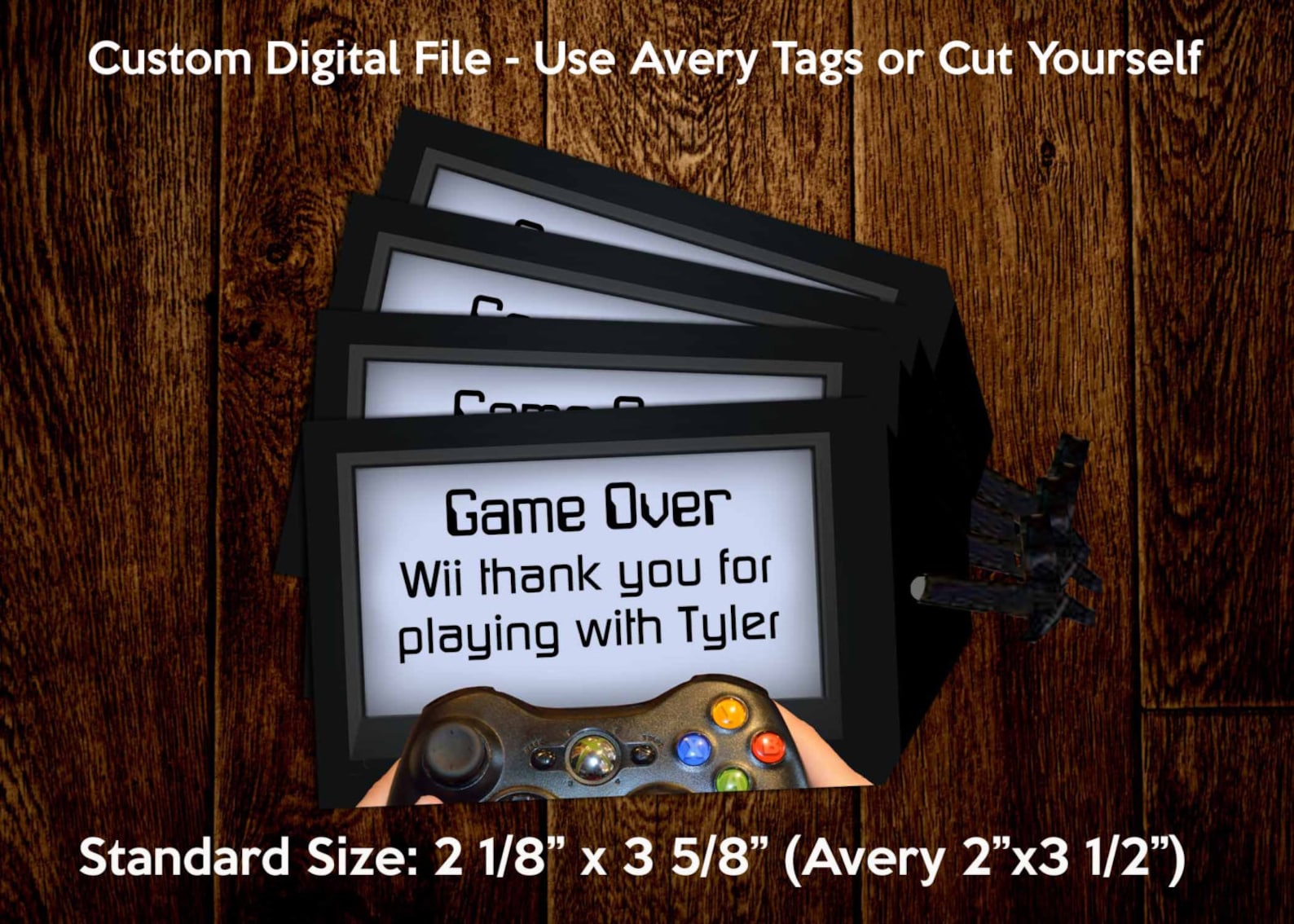 VIDEO GAME Custom Thank You or Message Tags Customize Using - Etsy