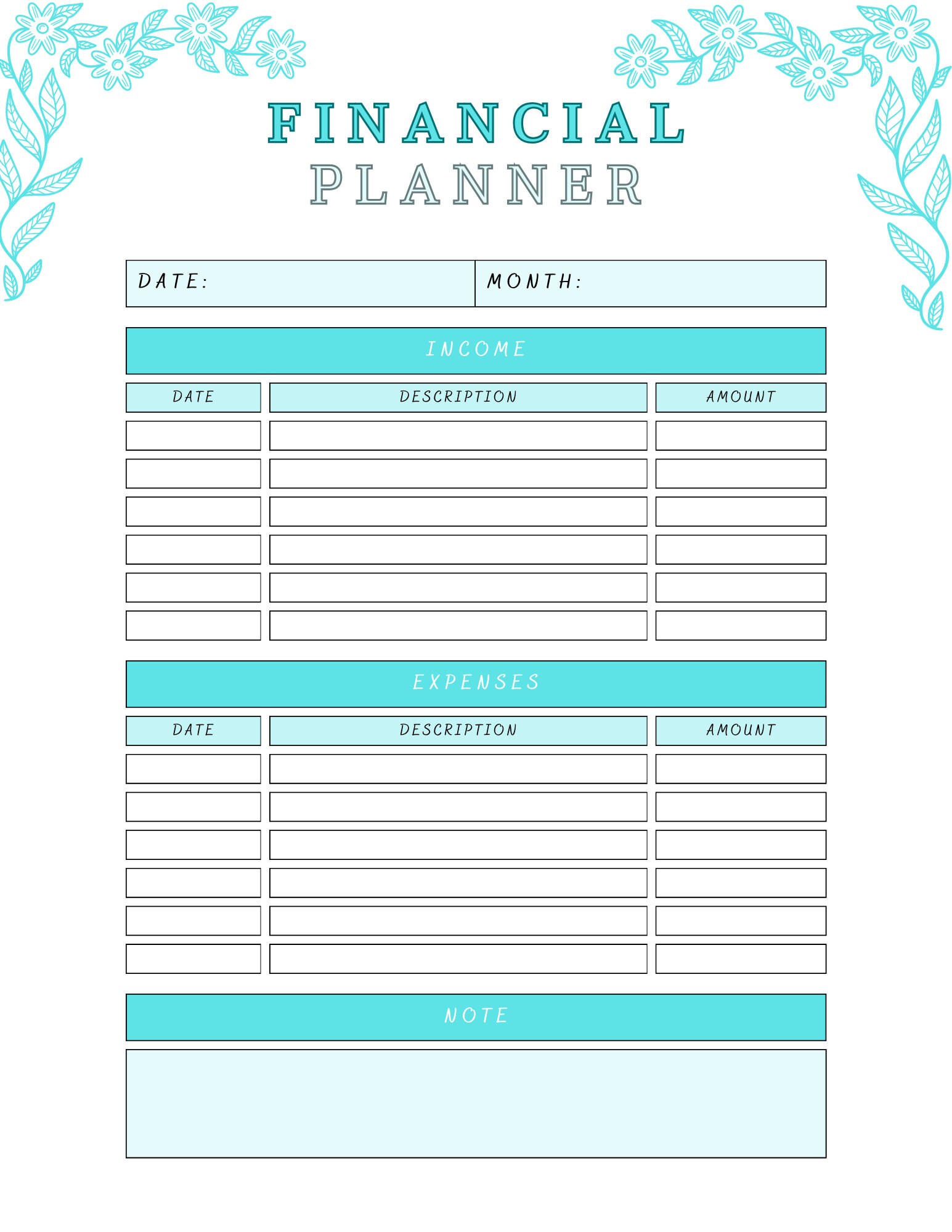 Yearly Planner, Daily Planner, Weekly Planner, Printable Planner ...