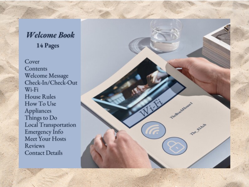 Editable Welcome Booklet, Welcome Book, Airbnb, Vrbo, Airbnb Booklet ...