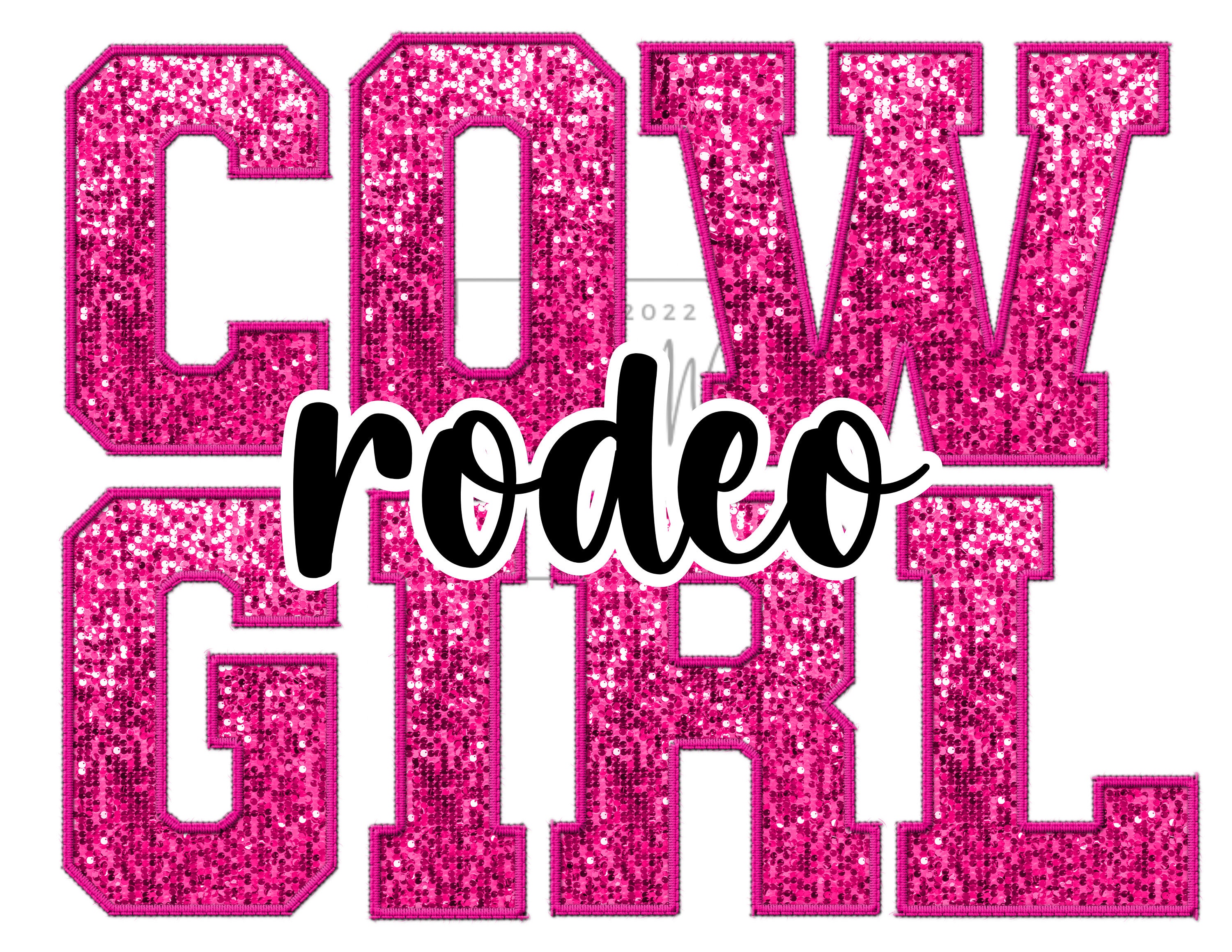 Rodeo Cowgirl Faux Sequin PNG| Rodeo Sublimation File| Sparkly Shirt ...