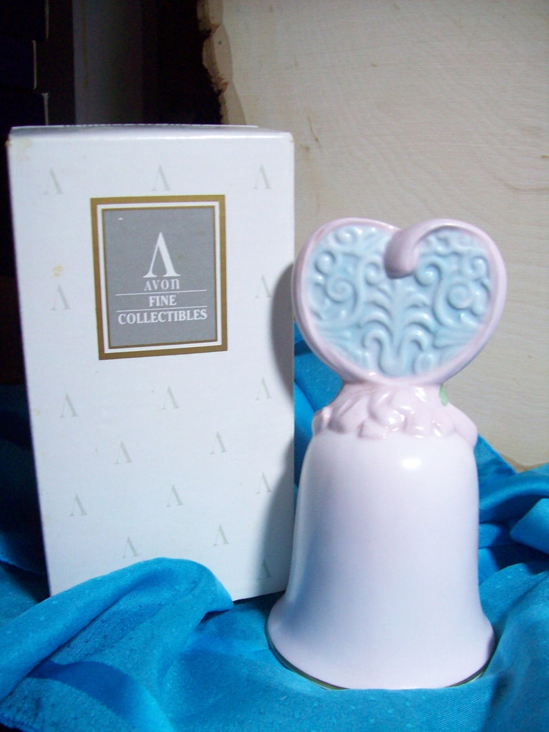 Vintage Avon love Beginning Porcelain Bell, Valentine Collection New in ...