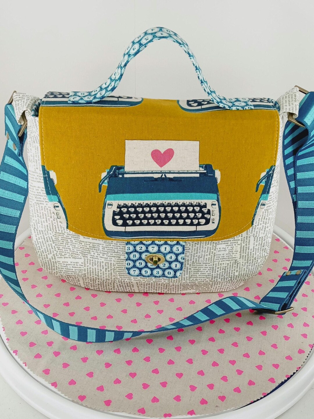 Retro Typewriter Ruby Star Society Messenger Satchel Crossbody Bag - Etsy