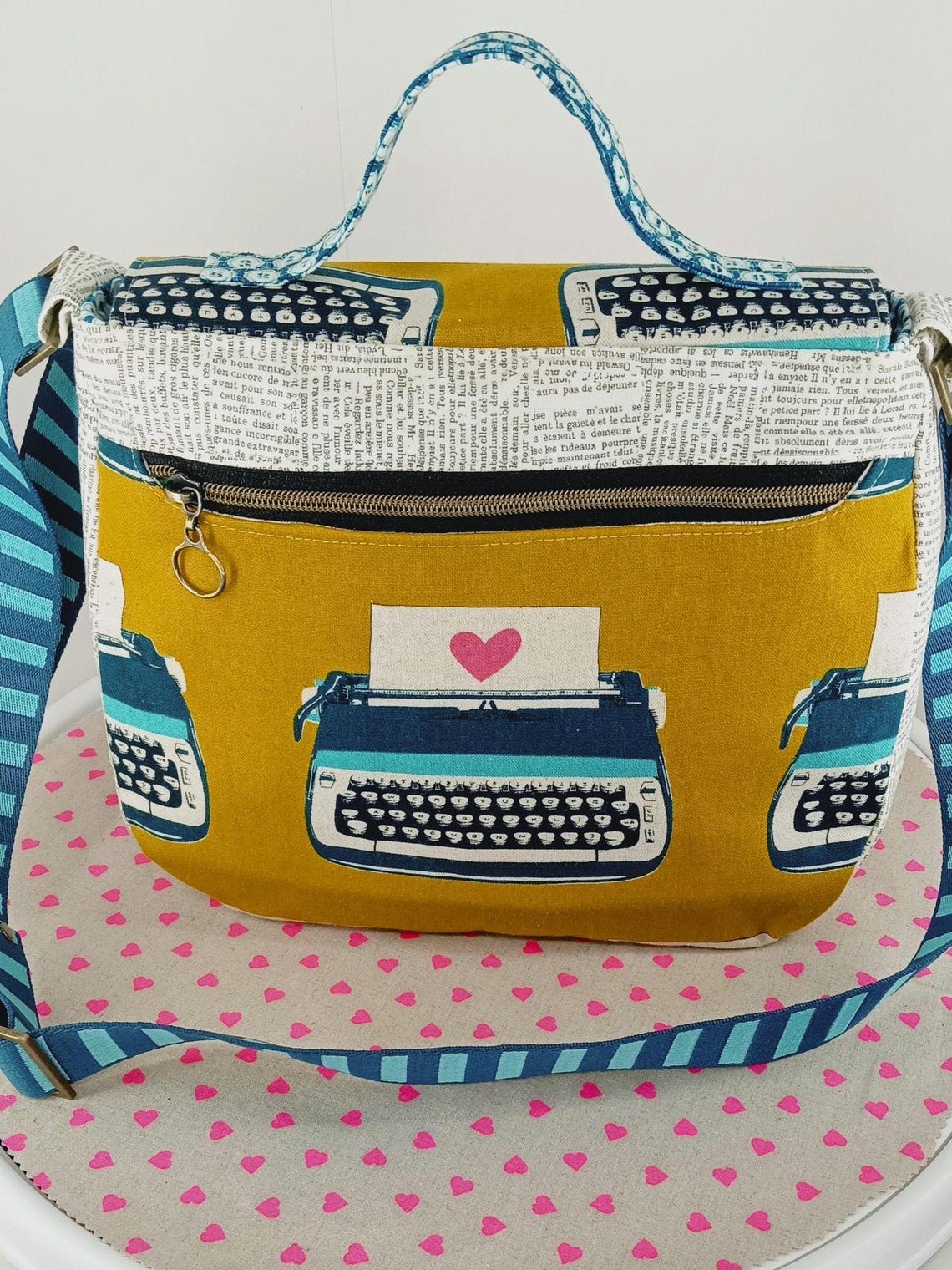 Retro Typewriter Ruby Star Society Messenger Satchel Crossbody Bag - Etsy