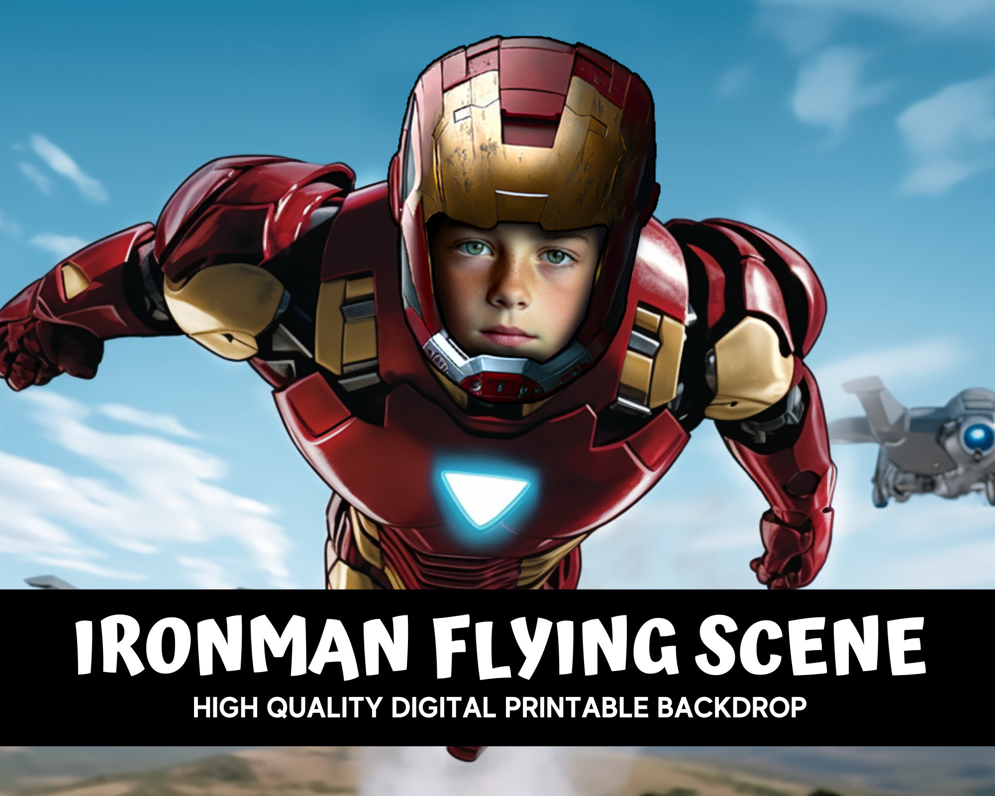 Ironman Cartoon Flying