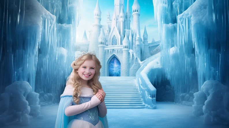 Frozen Ice Castle: Elsa-inspired Digital Backdrop for - Etsy