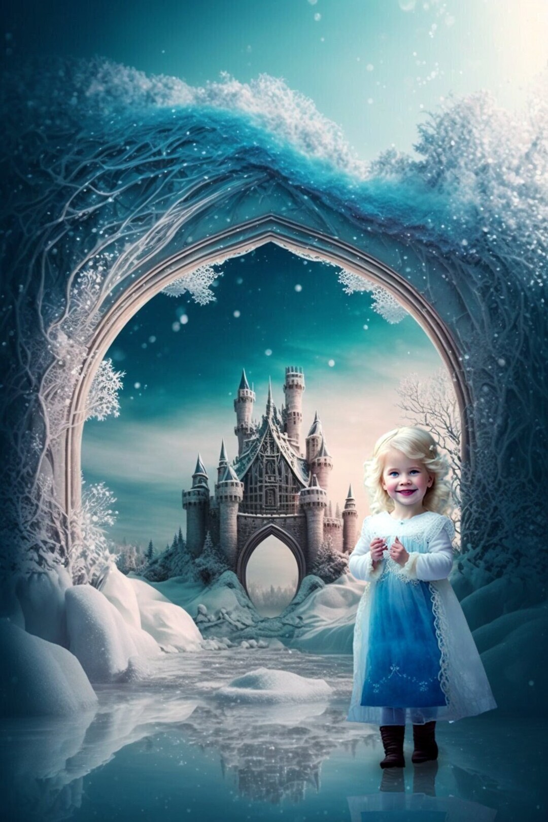 Enchanting Bundle of 3 Princess Ice Castle Backdrops Perfect for ...