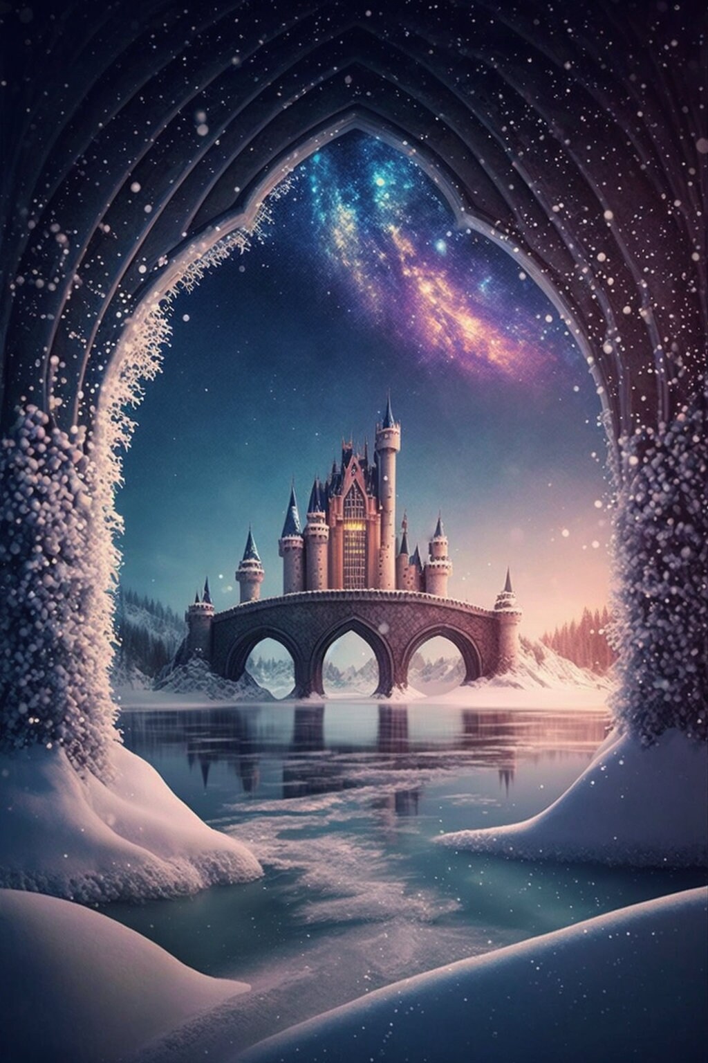 Enchanting Bundle of 3 Princess Ice Castle Backdrops Perfect for ...