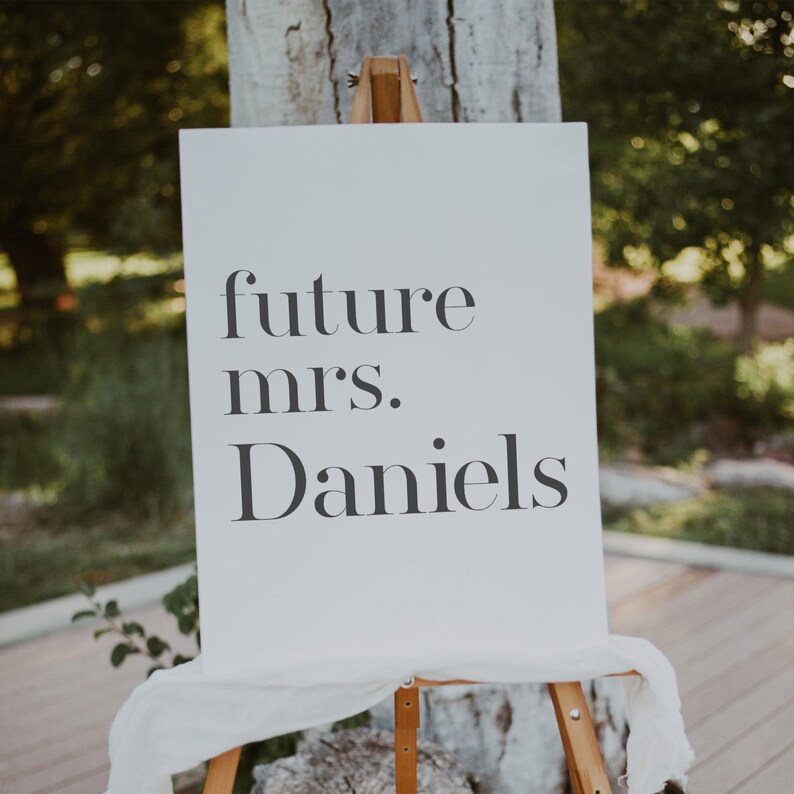 Future Mrs. Sign Custom Engagement Party Sign Personalized - Etsy