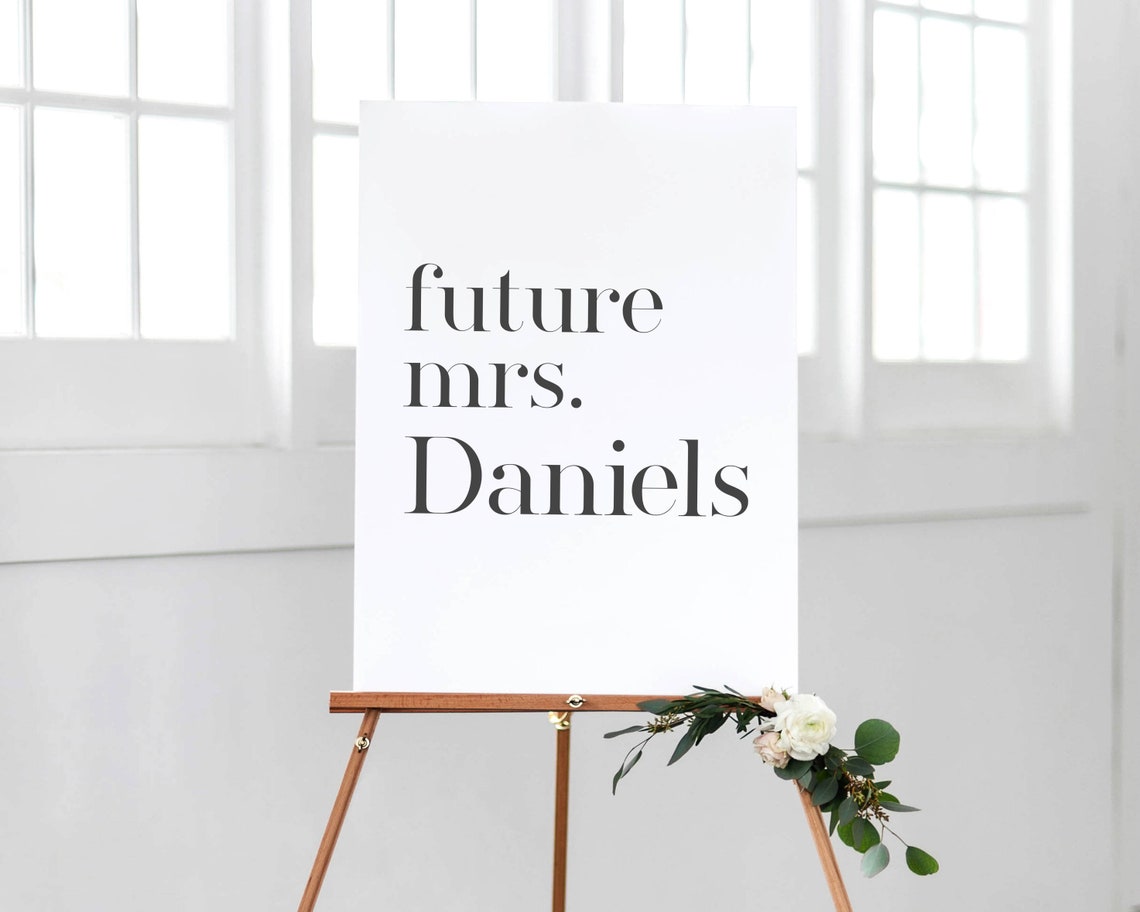 Future Mrs. Sign Custom Engagement Party Sign Personalized - Etsy