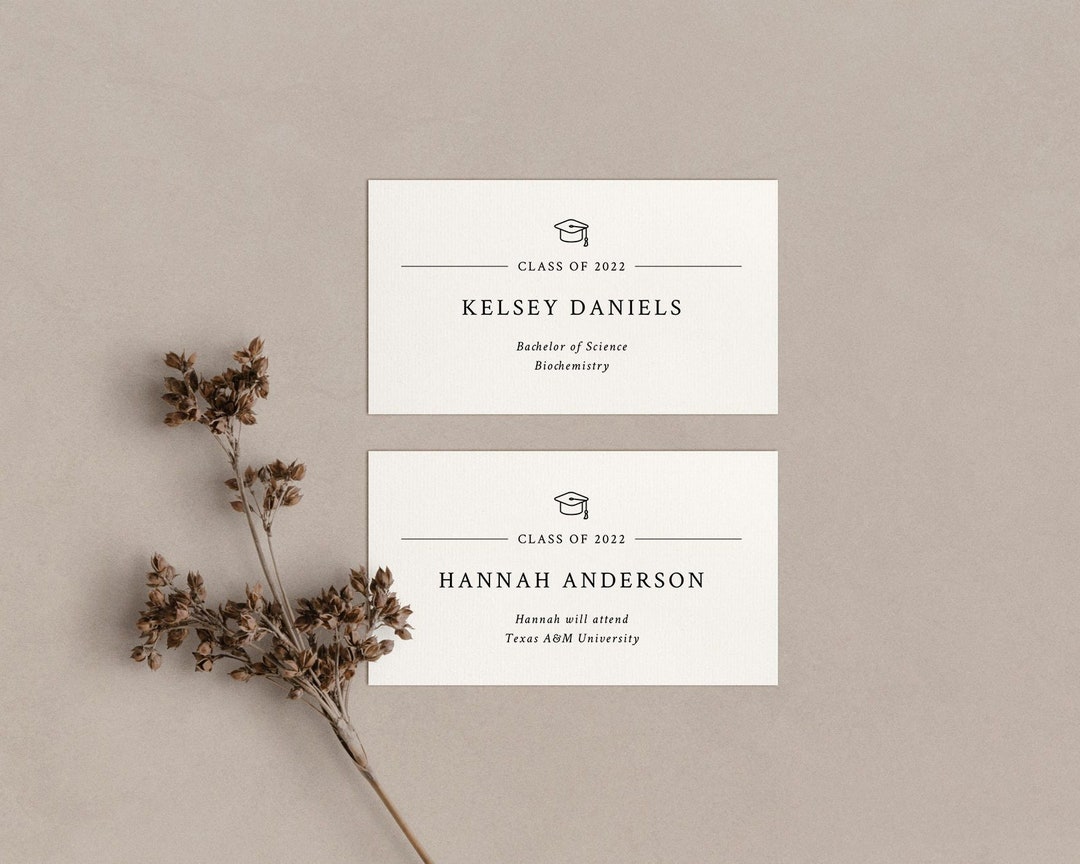 GRADUATION Name Insert Card, Graduation Card, Graduation Announcement ...