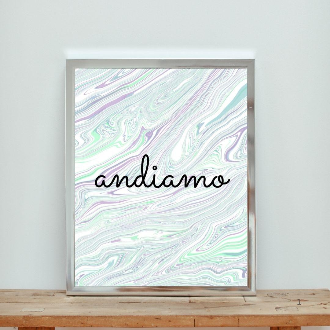 Andiamo Italian Word Art Print 8x10 Digital Download, Travel Quote Wall ...