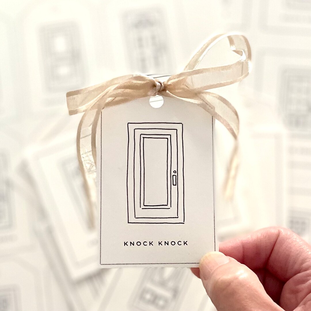 Printable Gift Tags knock Knock 9 Hand Drawn Door Designs for Real ...
