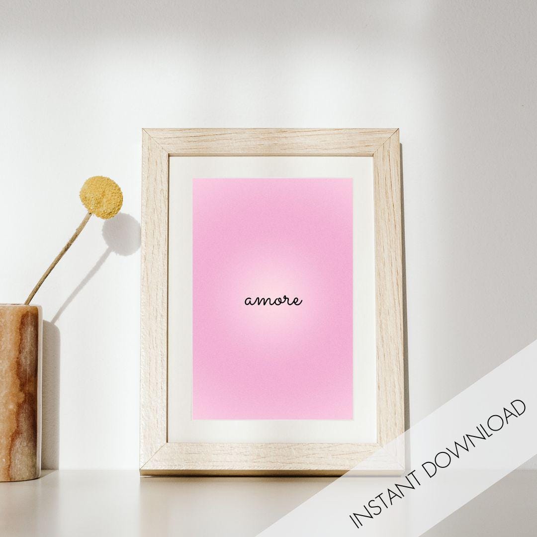 Amore Printable Word Art Italian Love Decor 8x10 and 5x7 Digital ...