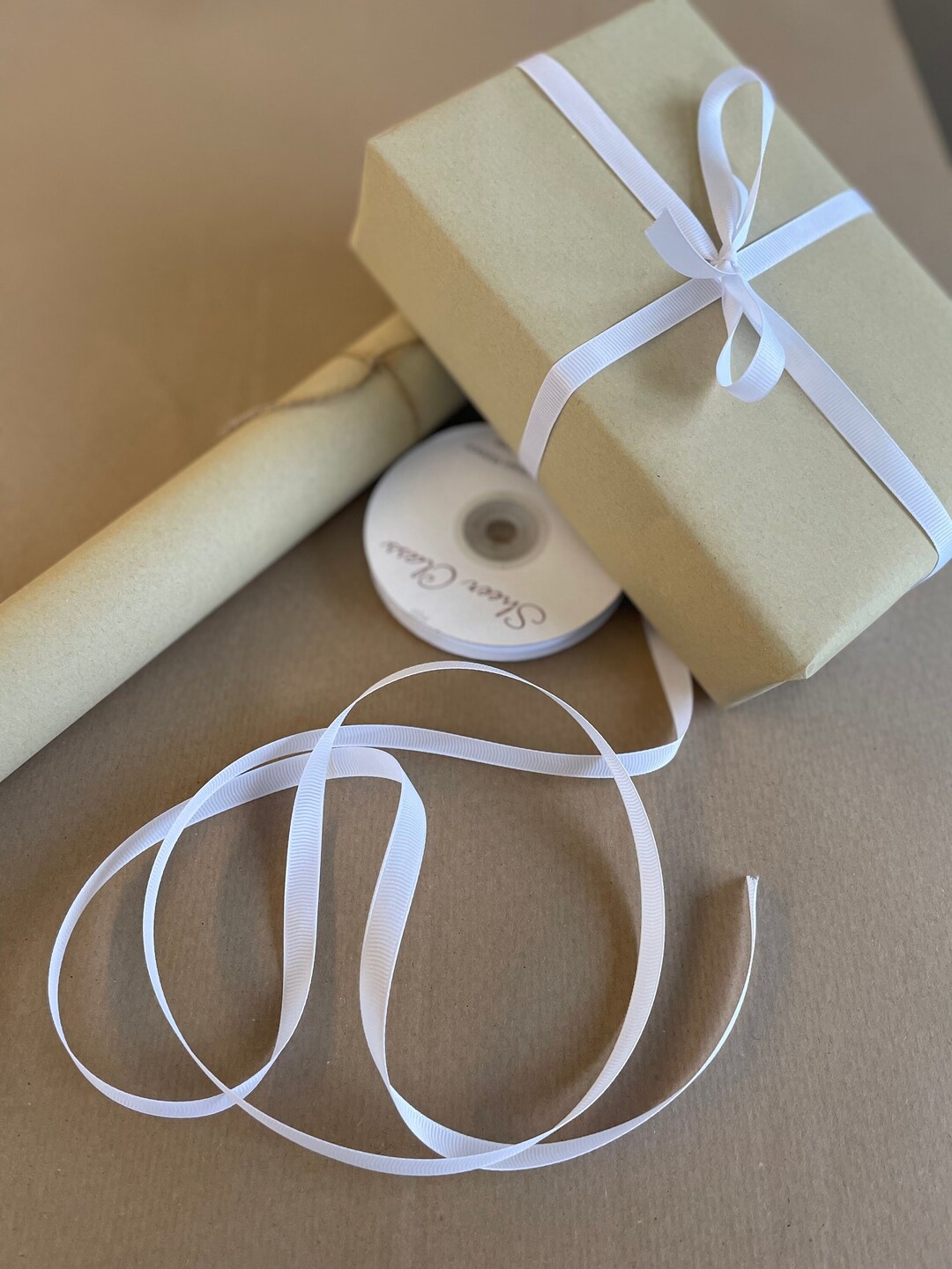 Ivory Kraft Brown Recycled and Recyclable Wrapping Paper 50cm Wide - 2 ...