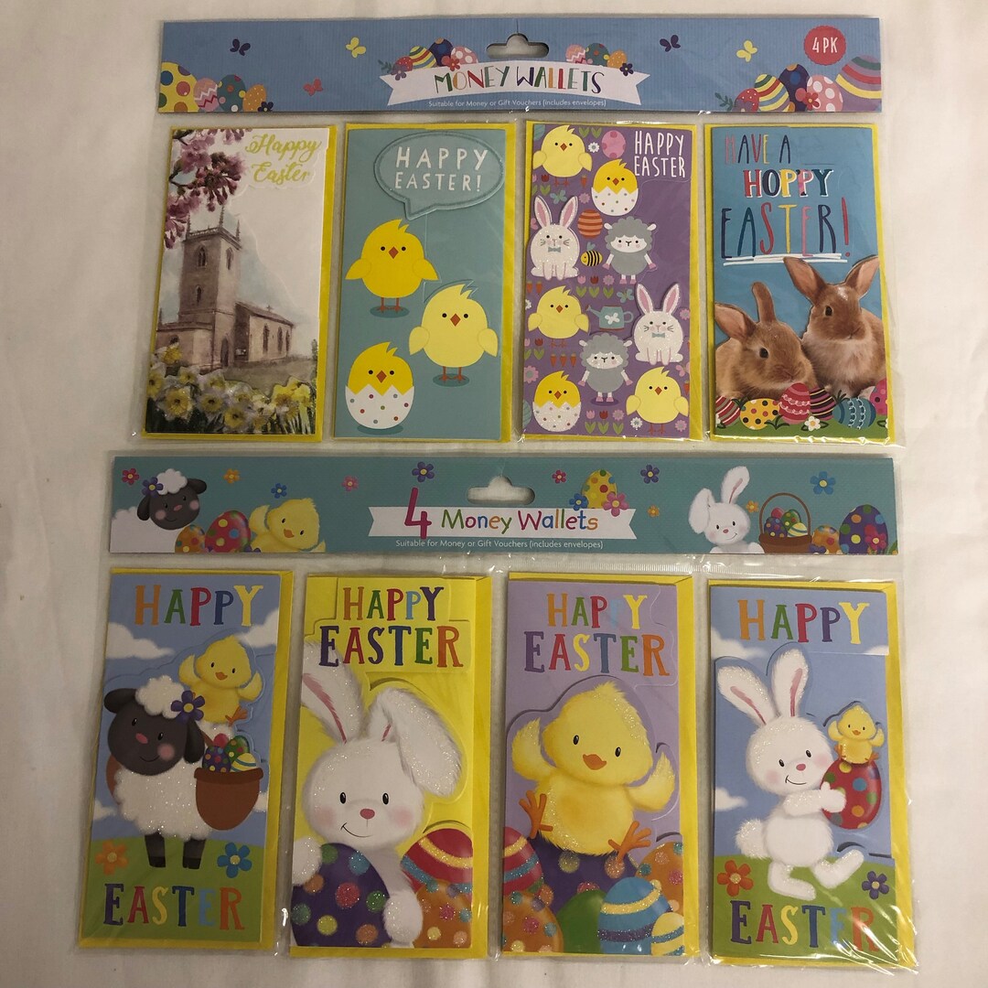 Easter Money Wallet Cards Pack of 4 and Choice of Designs - Etsy UK