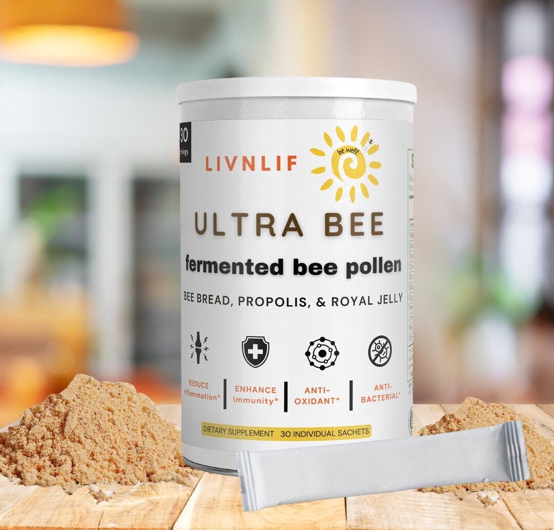 2500mg Bee Bread 500mg Royal Jelly Ultra Bee Pollen Powder With Vitamin ...