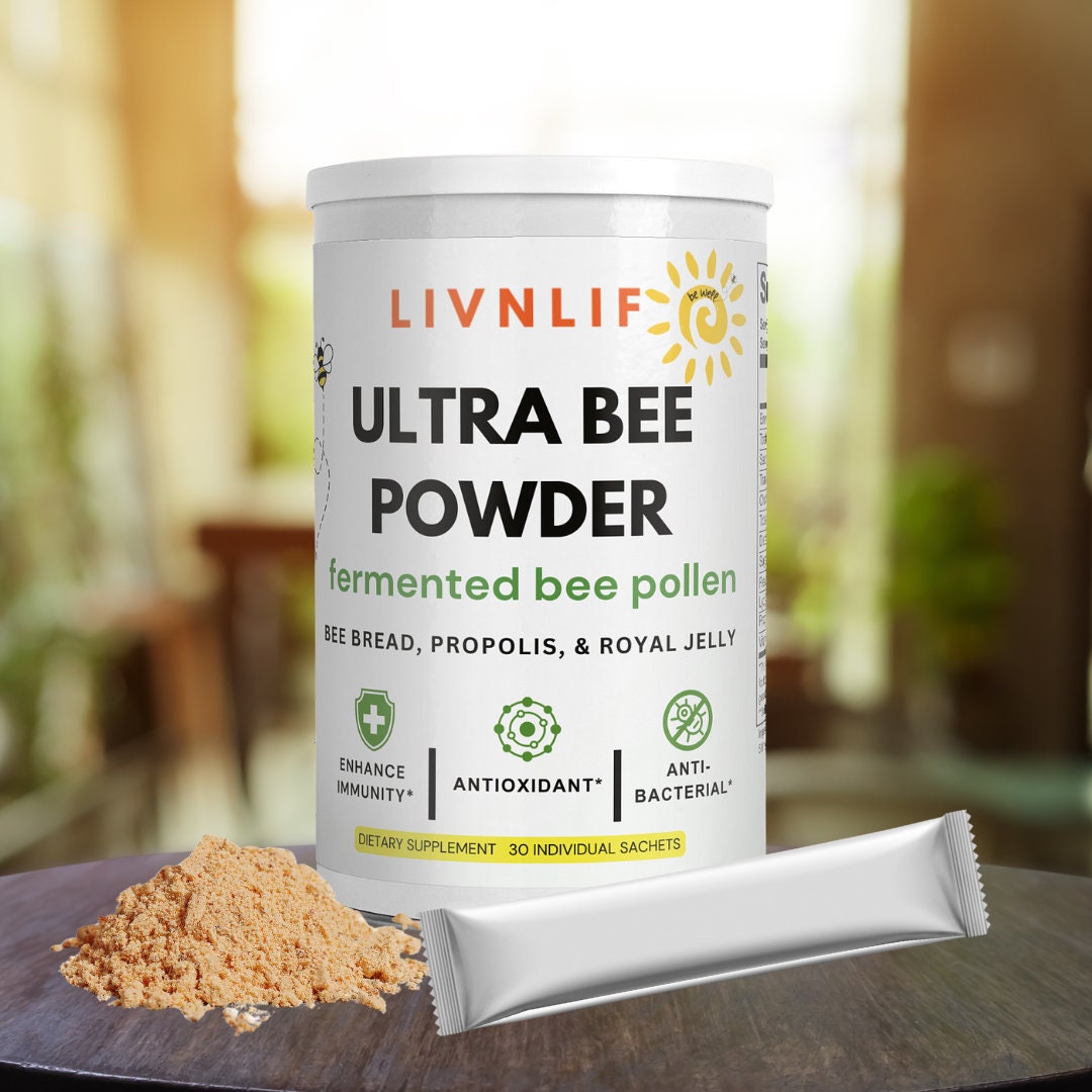 2500mg Bee Bread 500mg Royal Jelly Ultra Bee Pollen Powder With Vitamin ...