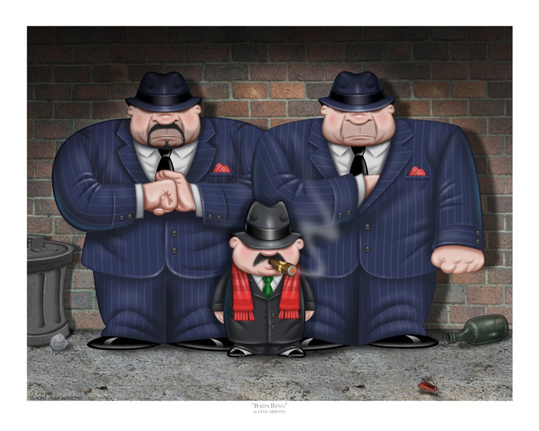 MAFIA, Art, PRINT, Humorous, Gangster, Bada Bing-signed, Titled ...