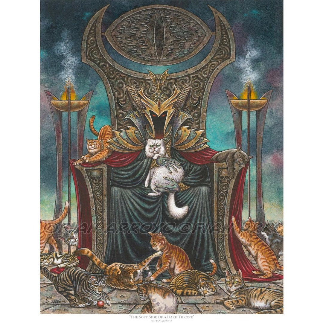 The Soft Side of the Dark Throne, Fantasy, LOTR, Signed, Fine Art Print ...