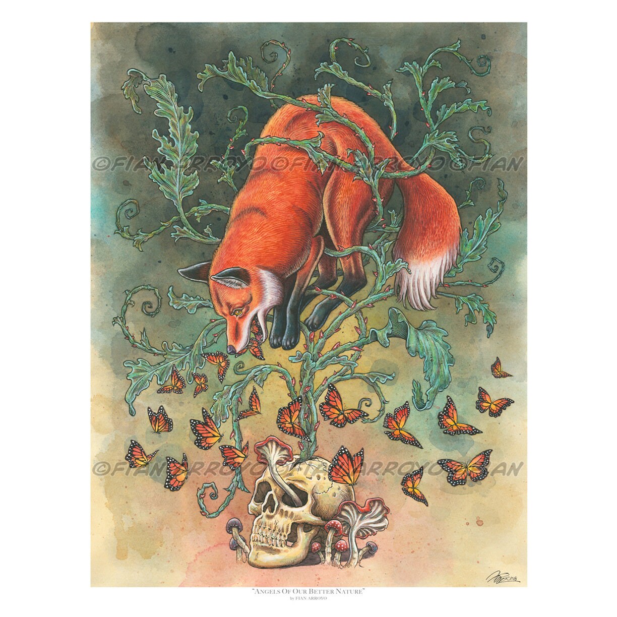 Fine Art PRINT Angels of Our Better Nature FANTASY FOX - Etsy