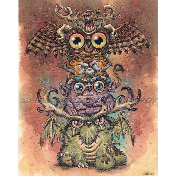 Owl Monster Fantasy Art