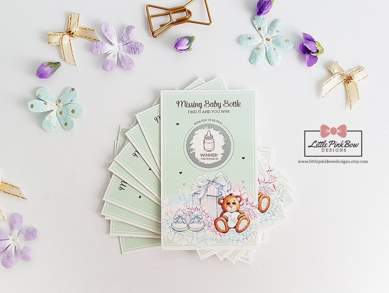 20 Scratch off Baby Shower Game Cards, Baby Shower Games, Baby Shower ...