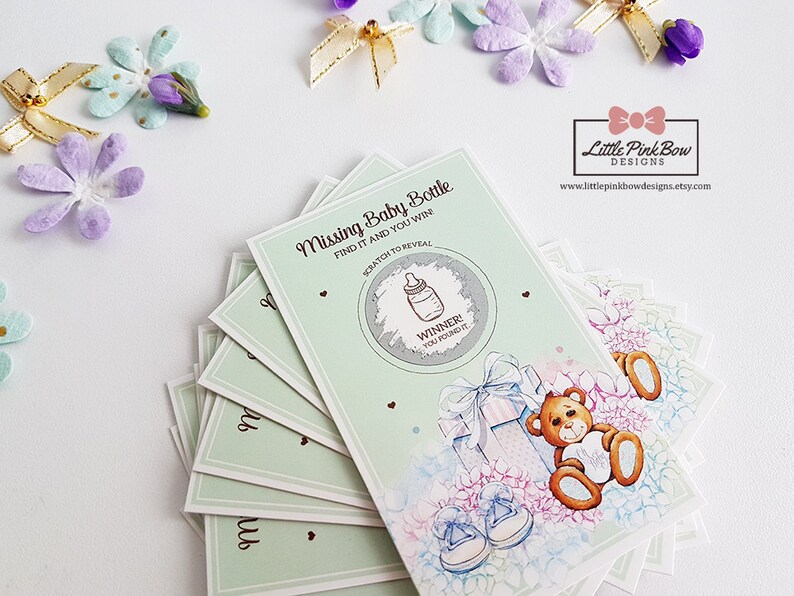 20 Scratch off Baby Shower Game Cards, Baby Shower Games, Baby Shower ...