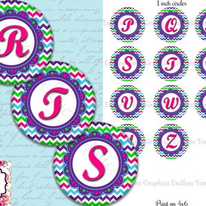 Initial Bottle Cap Images. Digital 1 Inch Circles. Alphabet Bottle Cap ...