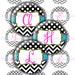 Alphabet Bottle Cap Images DIGITAL Colorful Polka Dots Background: Full ...