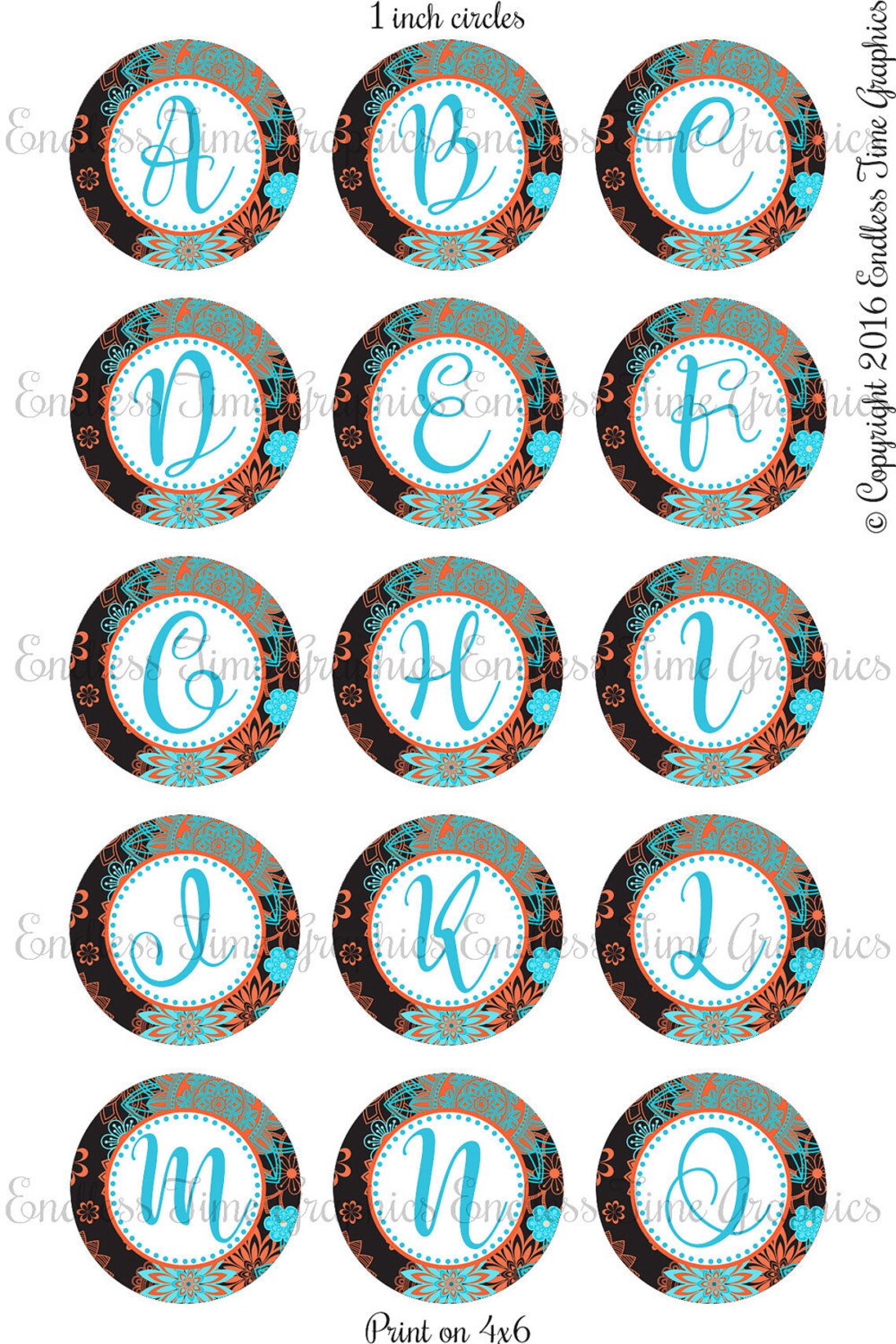 Boho Bottle Cap Images. Floral Alphabet Bottle Caps. 1 Inch - Etsy