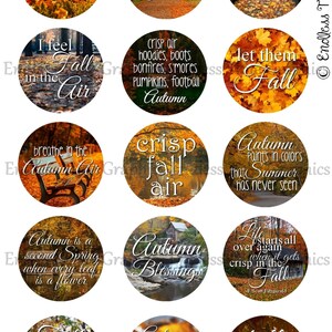 Autumn Bottlecap Images. Fall Quote Bottle Cap Images. 1 Inch Circle ...