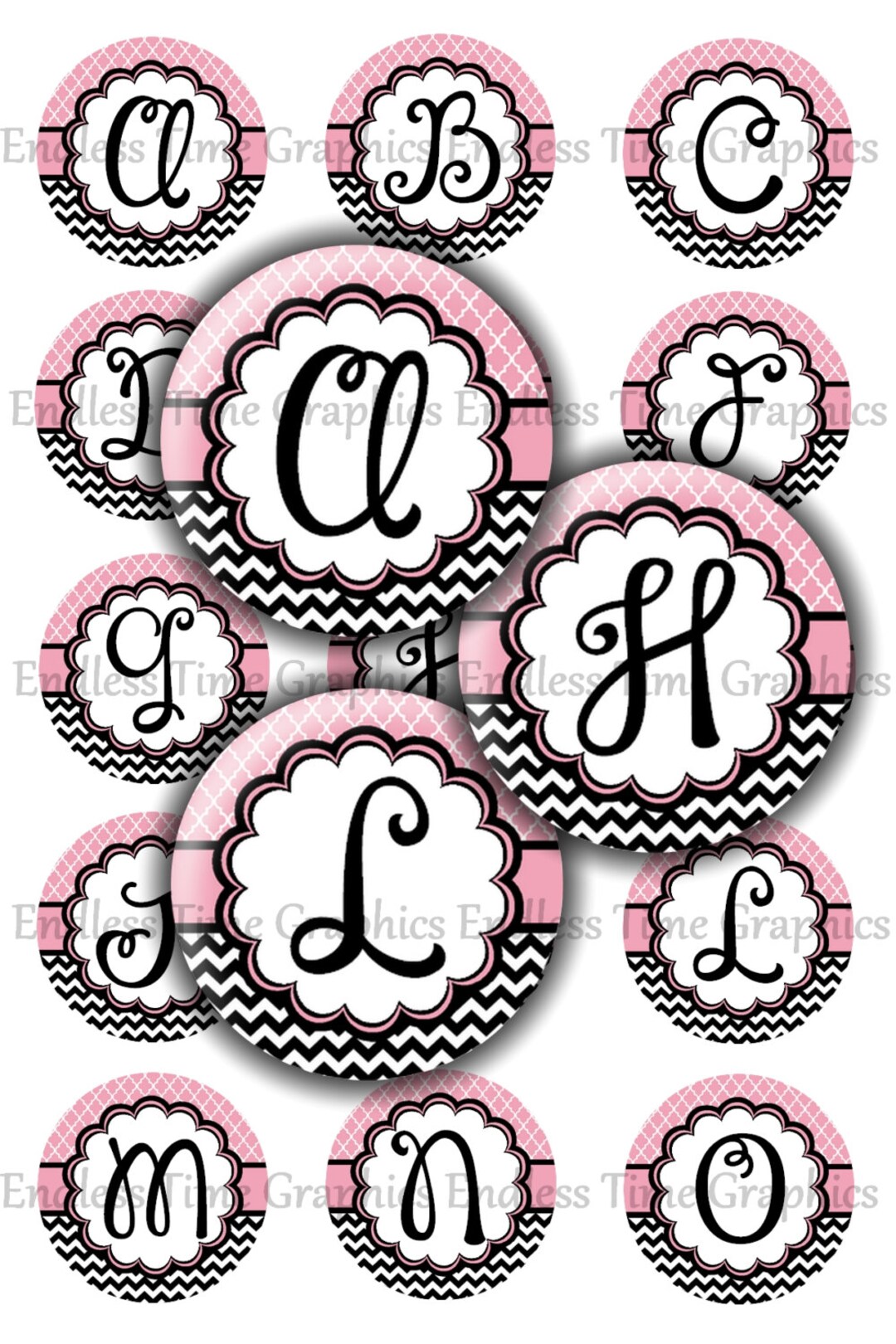Alphabet Bottle Cap Images ~*DIGITAL*~ Cabochon Images ~*4x6 Digital ...