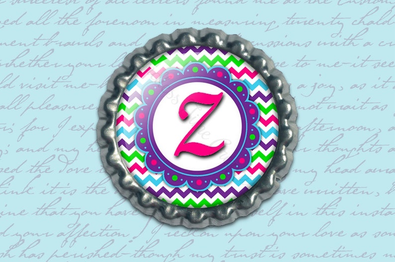 Initial Bottle Cap Images. Digital 1 Inch Circles. Alphabet | Etsy