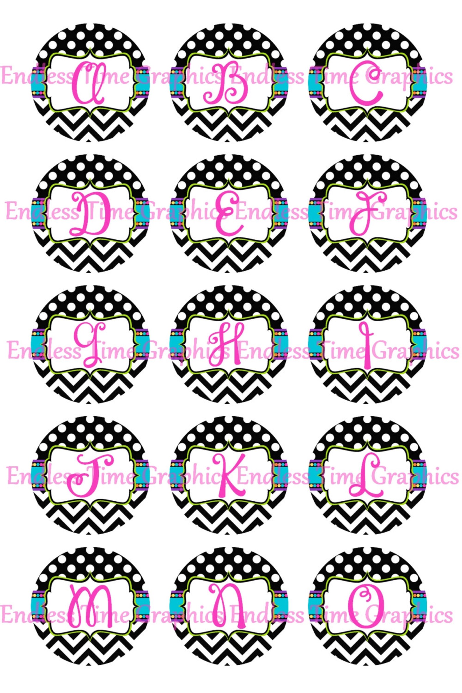 Alphabet Bottle Cap Images DIGITAL 4x6 Digital Collage - Etsy