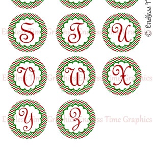 Alphabet Bottlecap Images. Christmas Bottle Cap Image. Digital Collage ...