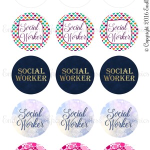 Social Worker Bottle Cap Images. Digital 1 Inch Circles. Social Worker ...