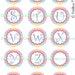 Alphabet Bottle Cap Images DIGITAL Full Alphabet Rainbow - Etsy