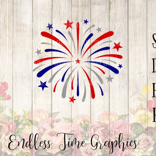 Firework SVG. 4th of July SVG. Svg Cutting File. Red White - Etsy