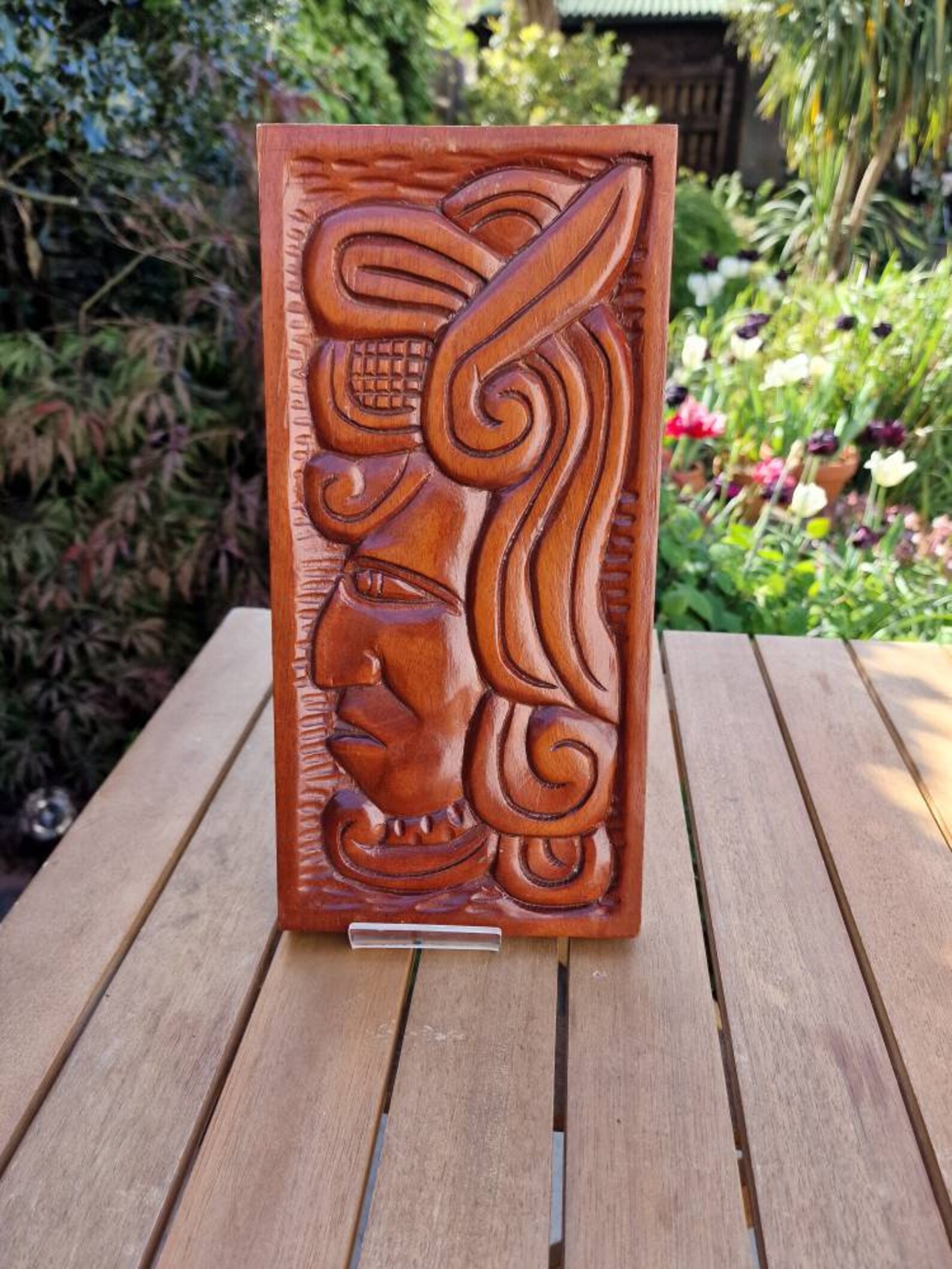 Vintage Heavy Hand Carved Plaque of an Indigenous Person. - Etsy