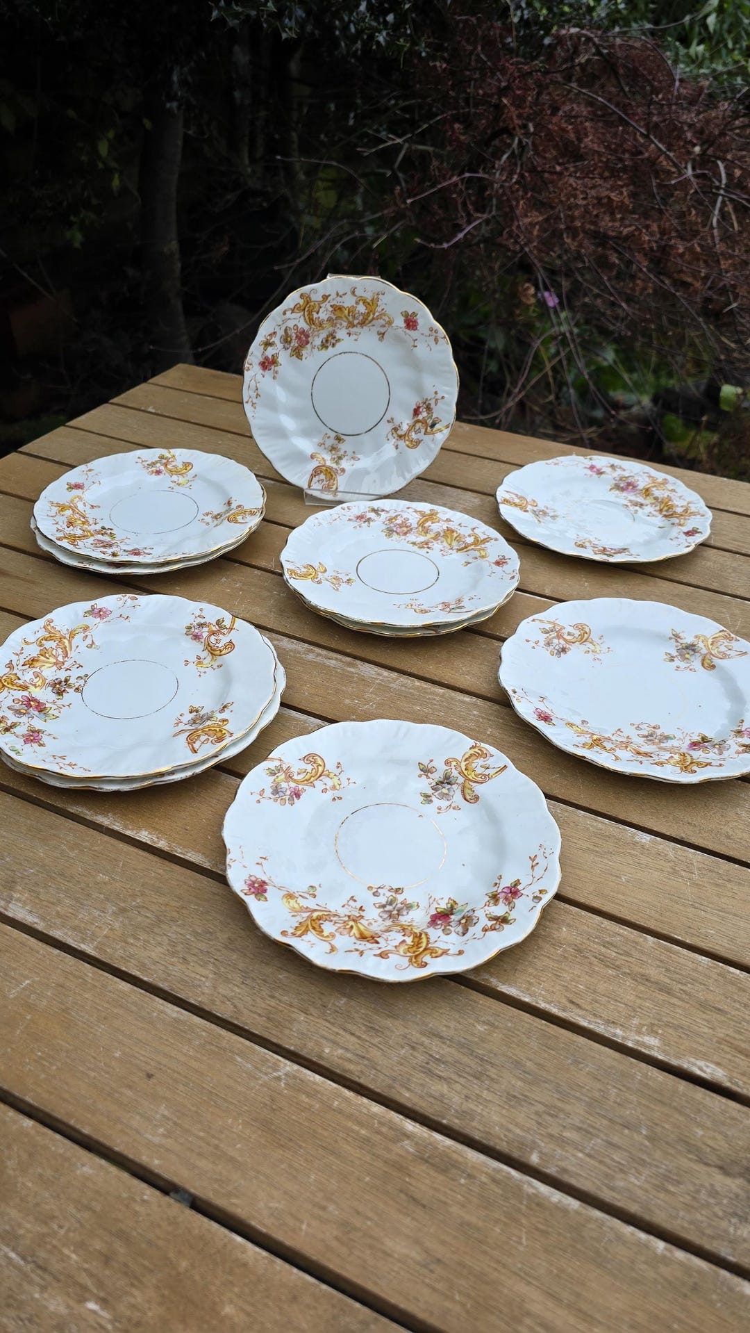 Antique Side Plates With Floral Design. Individually Available. - Etsy