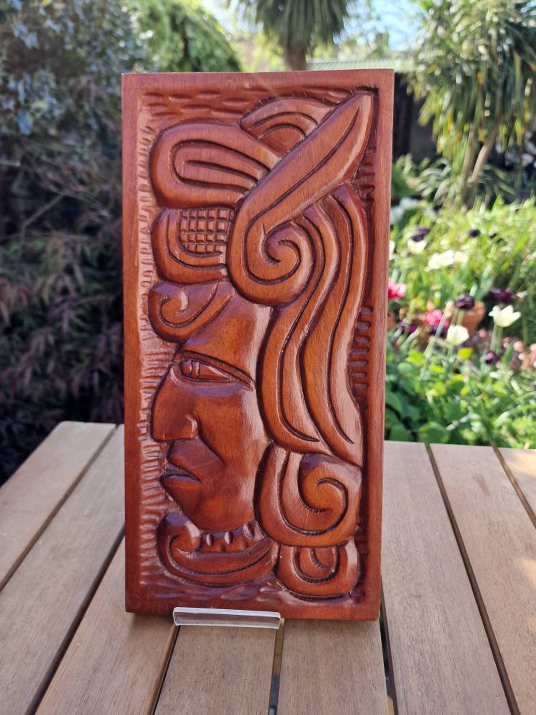 Vintage Heavy Hand Carved Plaque of an Indigenous Person. - Etsy