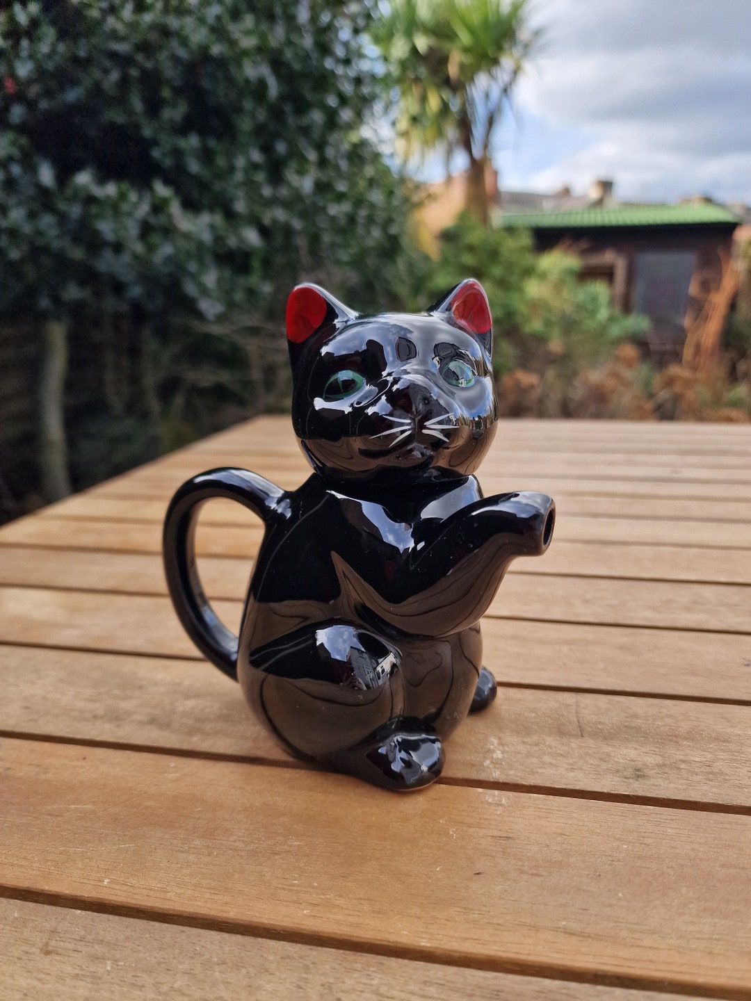 Vintage Black Cat Tea Pot for One From China. - Etsy